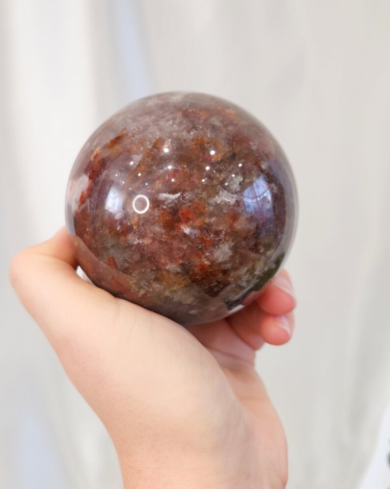 Deep Red Fire Quartz Sphere, 80mm, 721 Grams, Crystal Sphere - Etsy UK