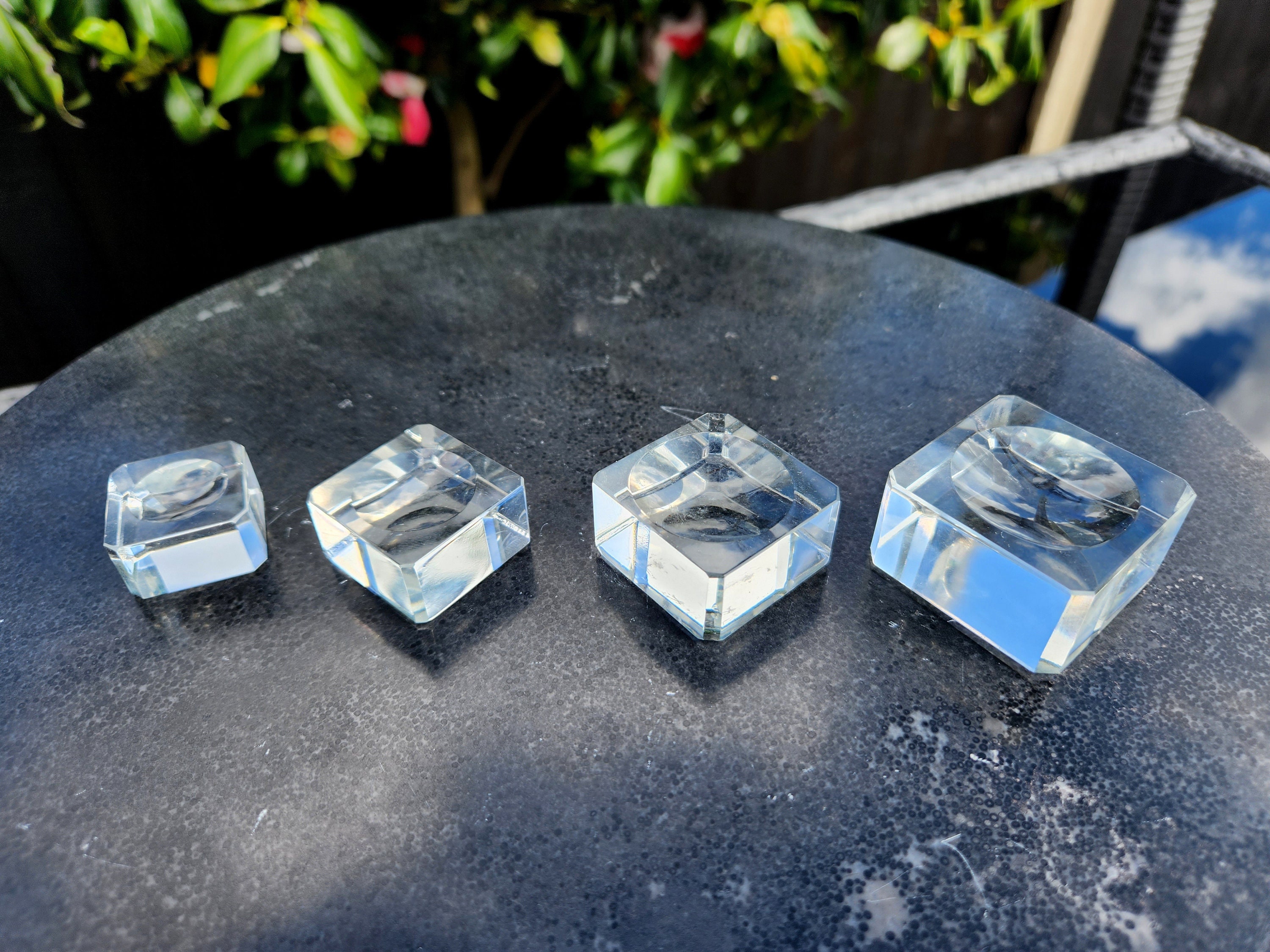 Crystal Sphere Stand, Glass Display Stand, Small Sphere Stand, Medium ...