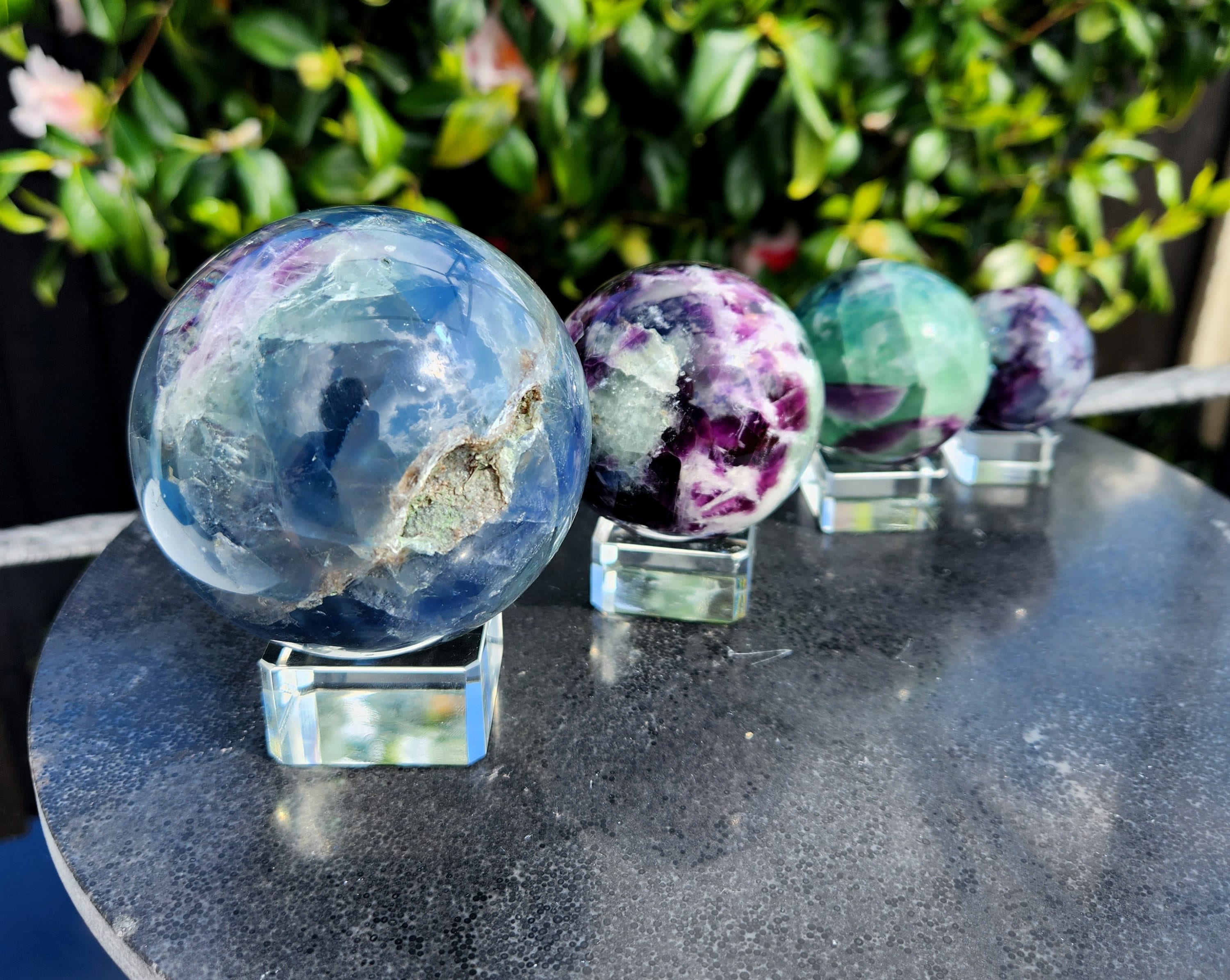 Crystal Sphere Stand, Glass Display Stand, Small Sphere Stand, Medium ...