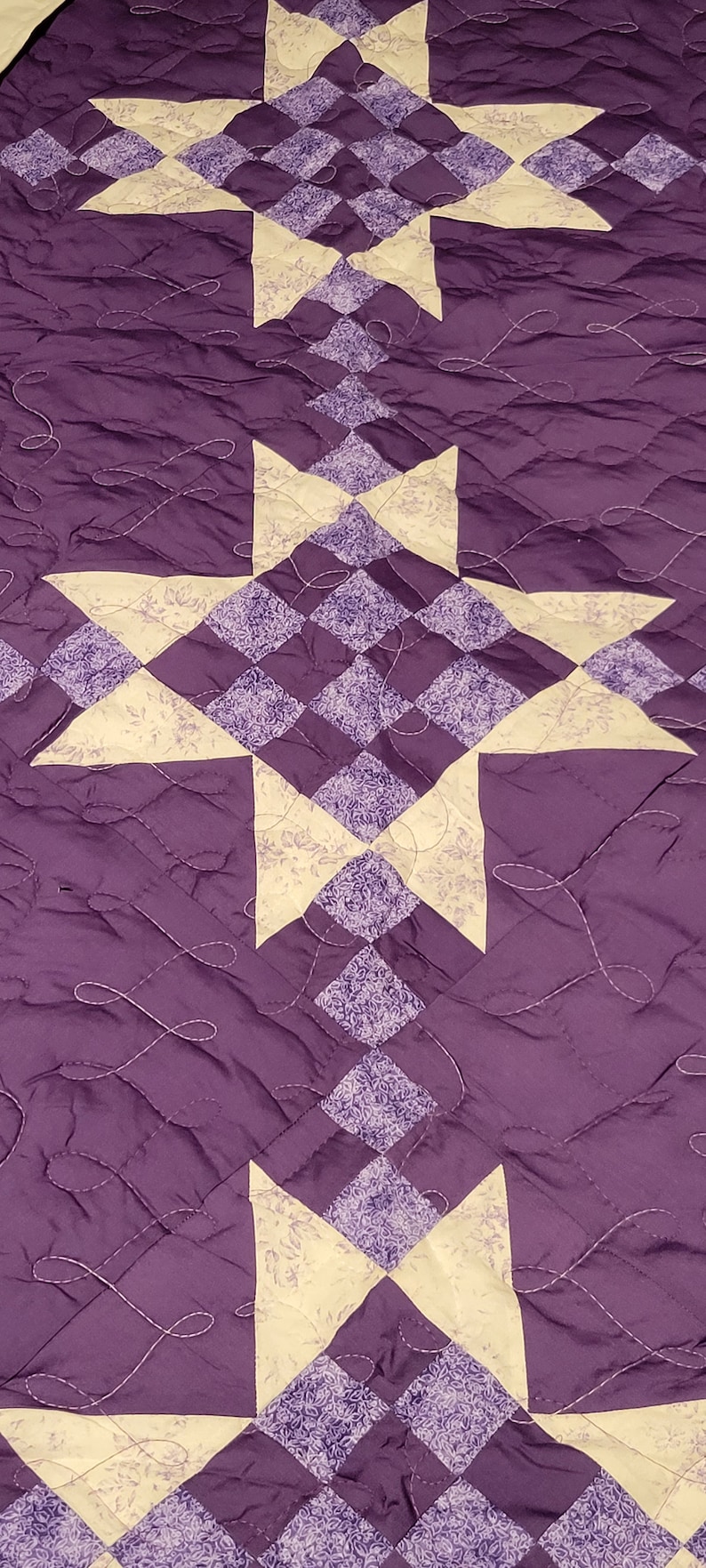 Purple Star Quilt - Etsy