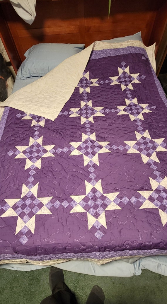Purple Star Quilt - Etsy