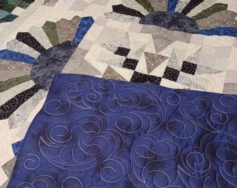 Handmade Full Size Grandmothers Fan Quilt - Etsy