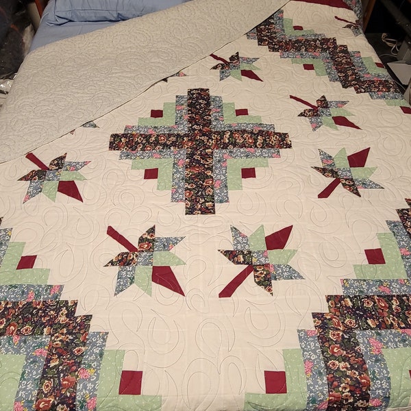 Maple Leaf Log Cabin Quilt Pattern - Etsy