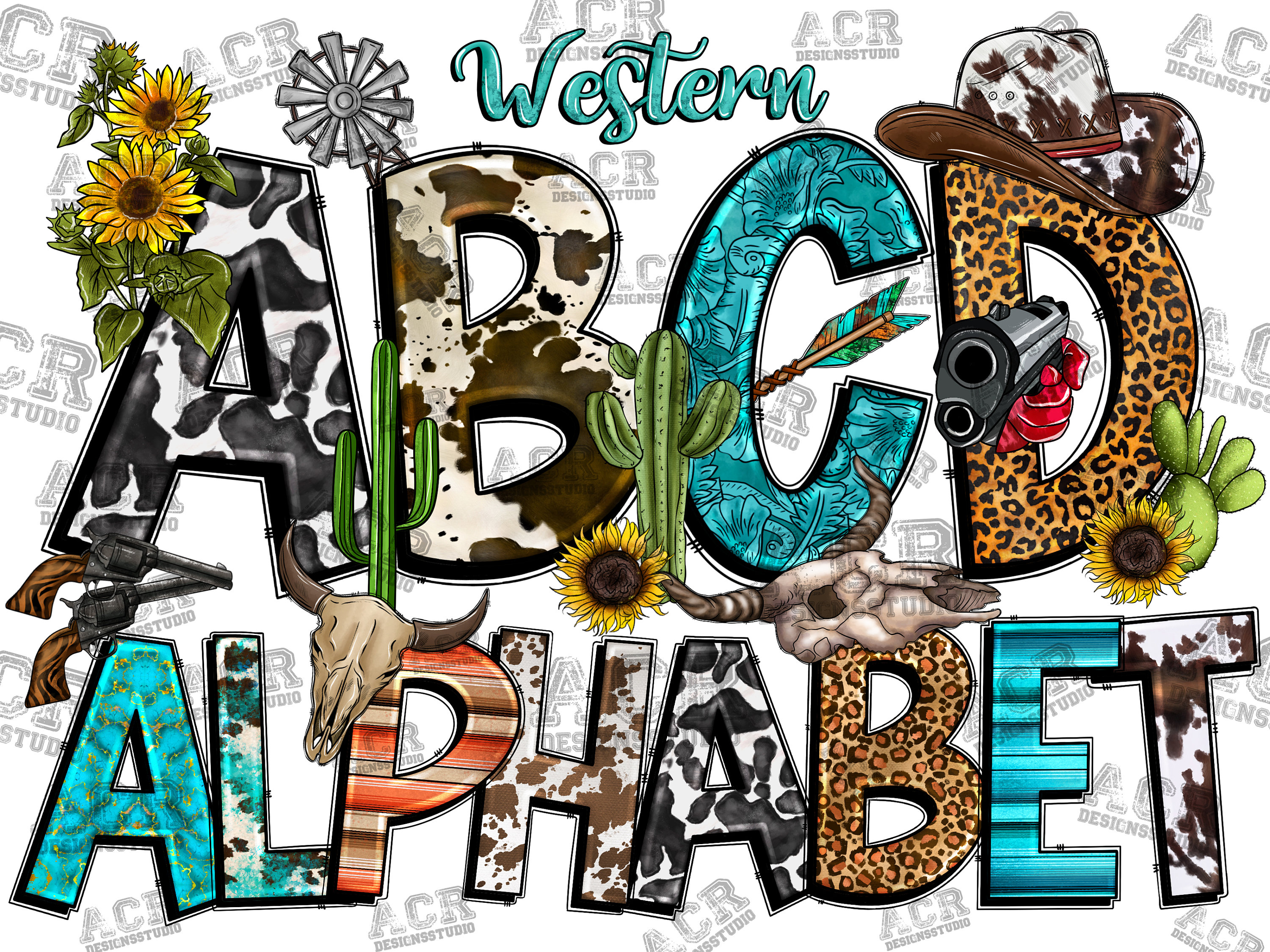 Western Clipart And Letters