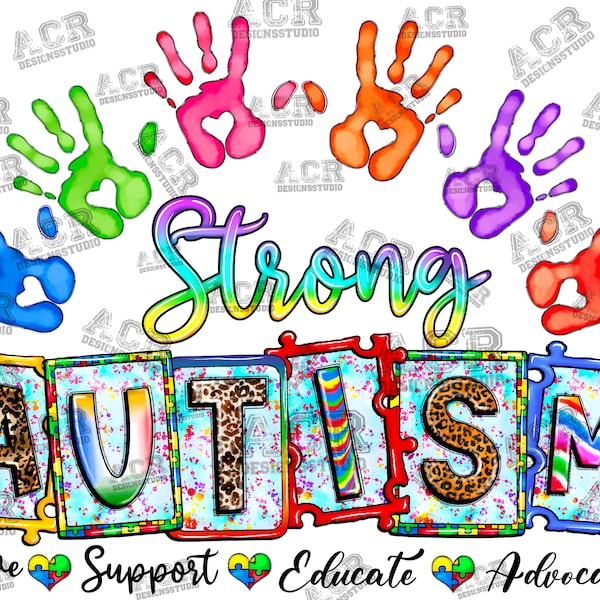 Autism Awareness Autism Strong Svg - Etsy