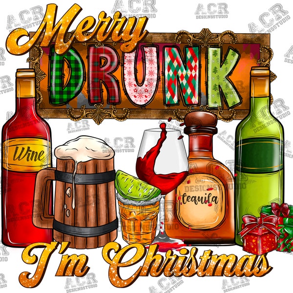 Christmas Drunk Svg - Etsy