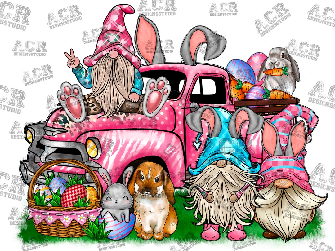 Happy Easter Truck Png Rabbit Png Truck Pngeaster - Etsy