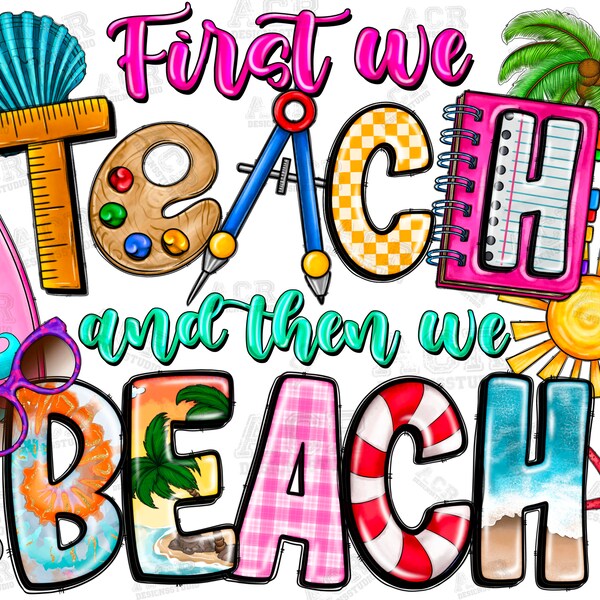 Teacher Summer Vacation Png - Etsy