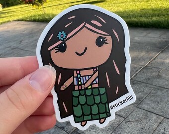 Hula Girl Sticker / Decal Waterproof Water Bottle Sticker - Etsy