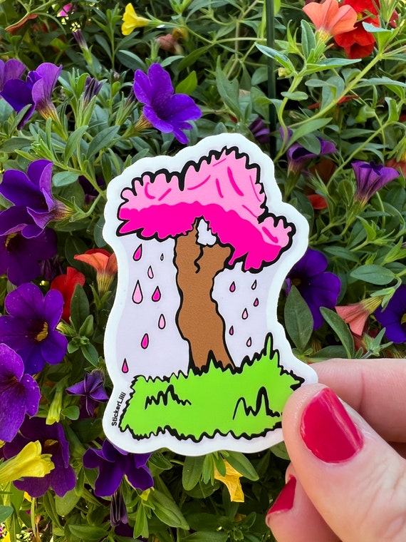 Cherry Blossom Tree Sticker - Etsy