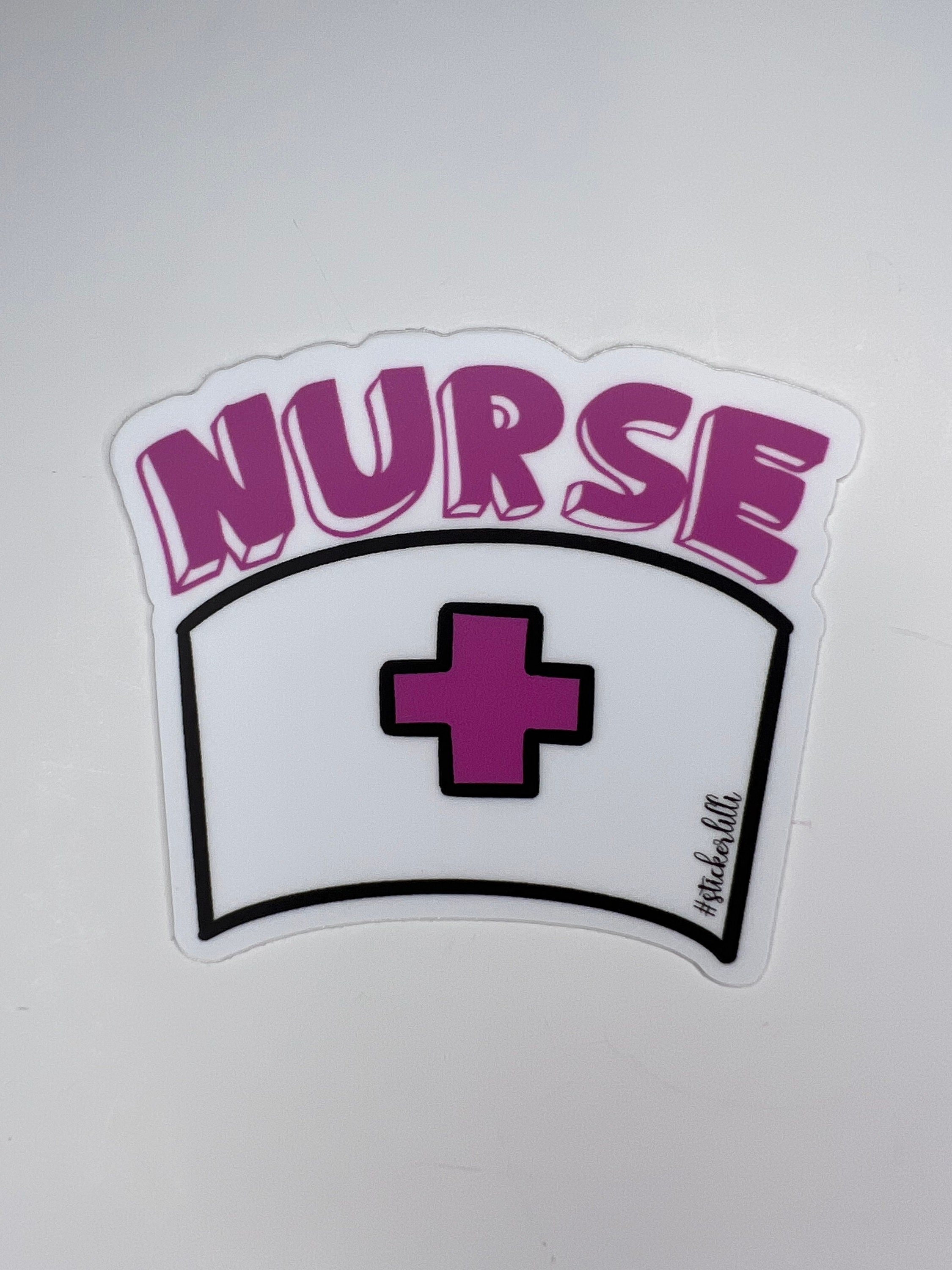 Vintage Nurse Hat Sticker Vinyl Sticker - Etsy