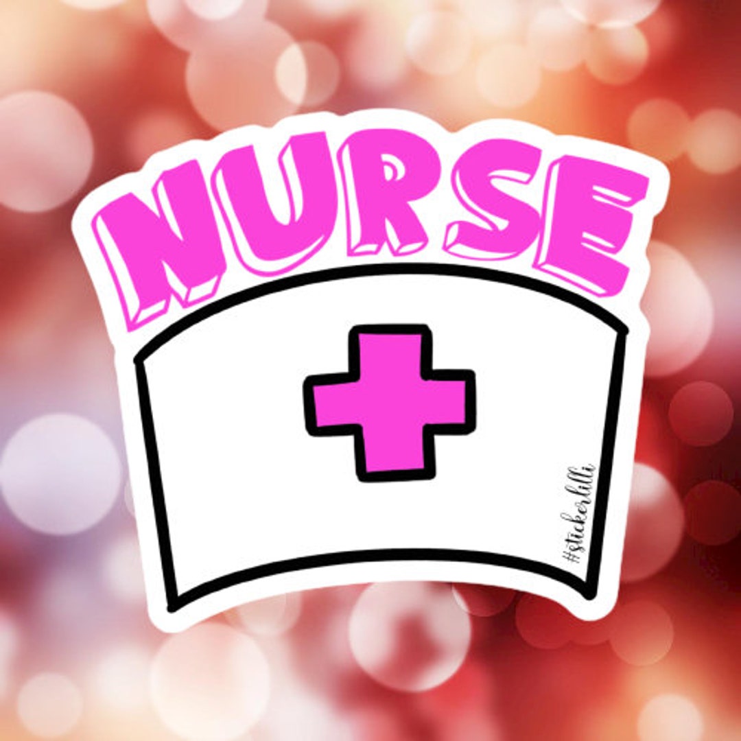 Vintage Nurse Hat Sticker Vinyl Sticker - Etsy