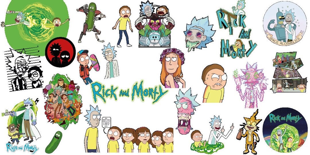 Rick and Morty 23 Pieces PNG - Etsy Canada