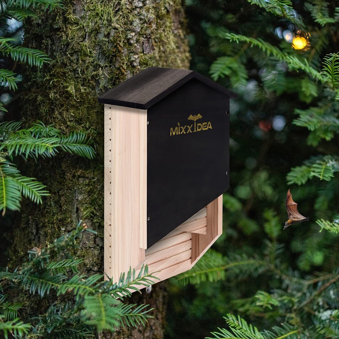 Bat House Bat Box Double Chamber Outdoor House Nursery Bat Shelter ...