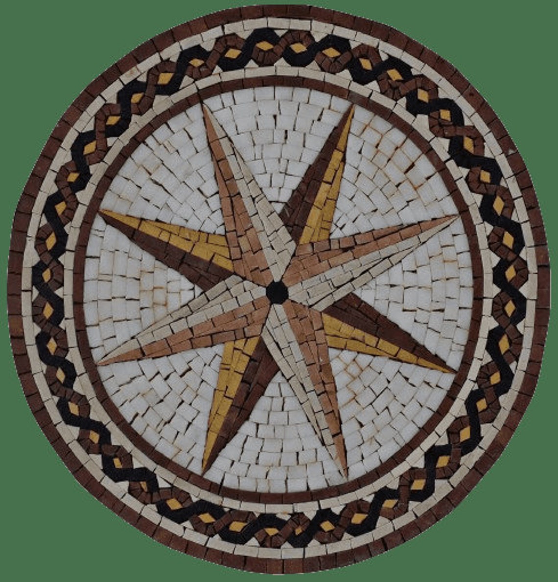 Points of the Compass Medallion Mosaic Art - Etsy