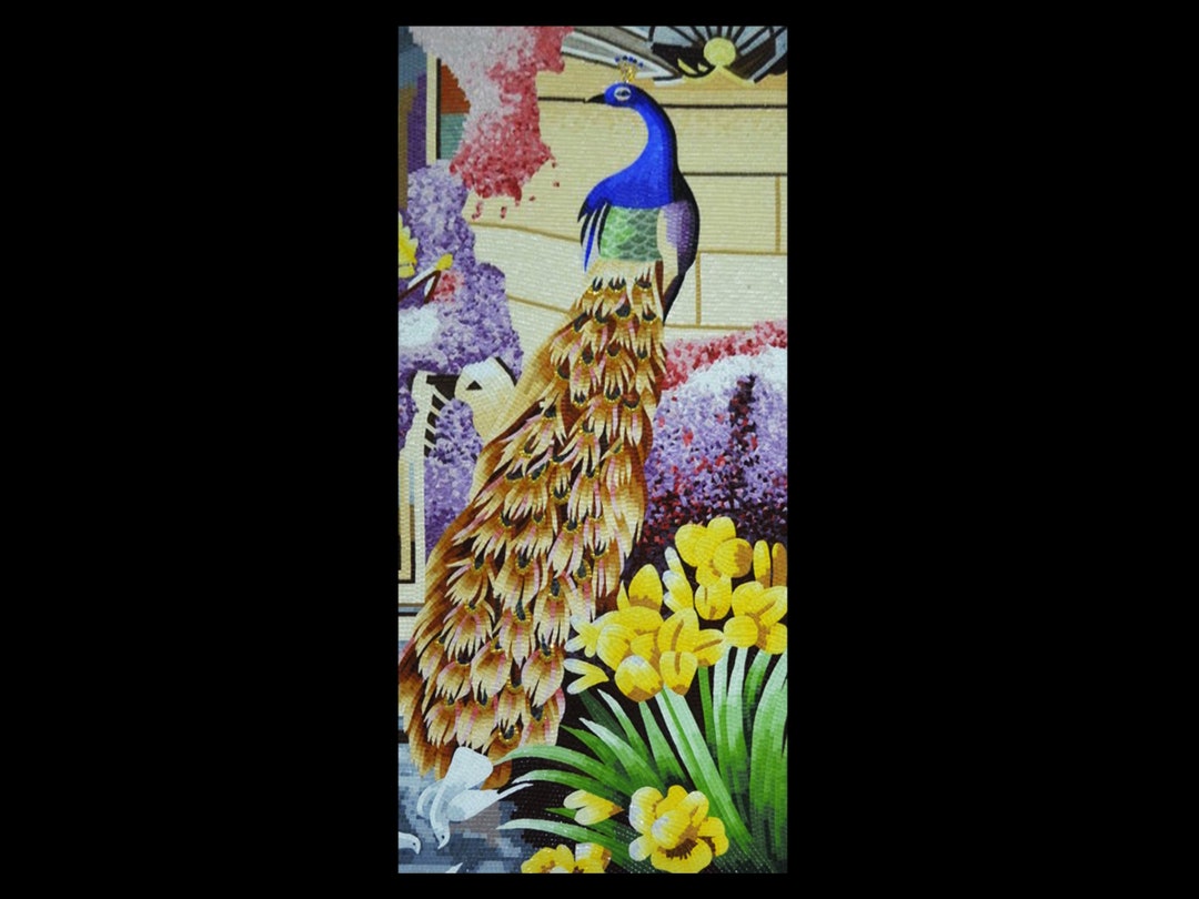 Proud Peacock Mosaic Mural. - Etsy