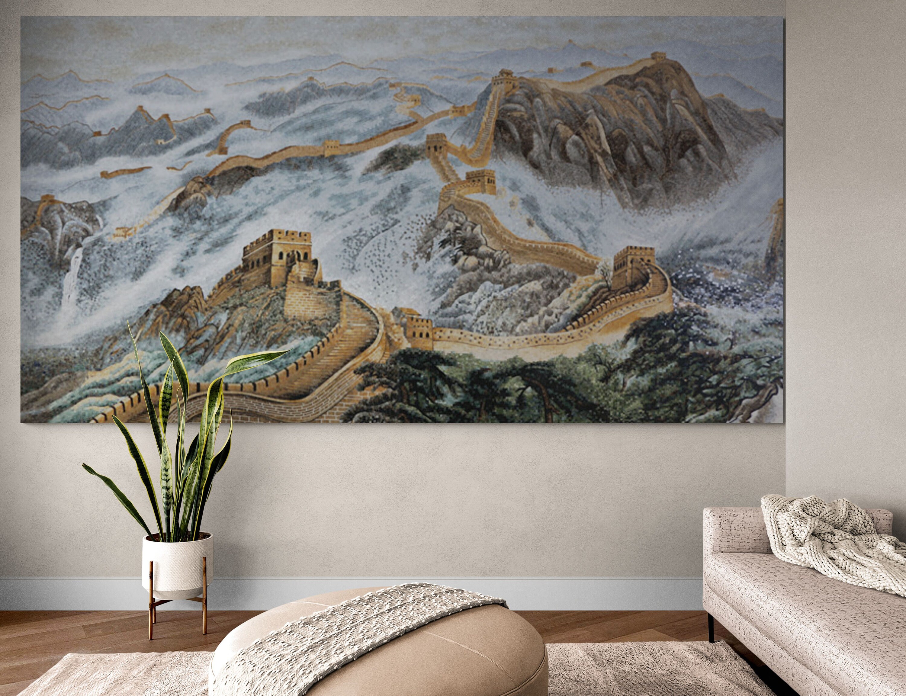Great Chinese Wall Tile Mosaic Art - Etsy