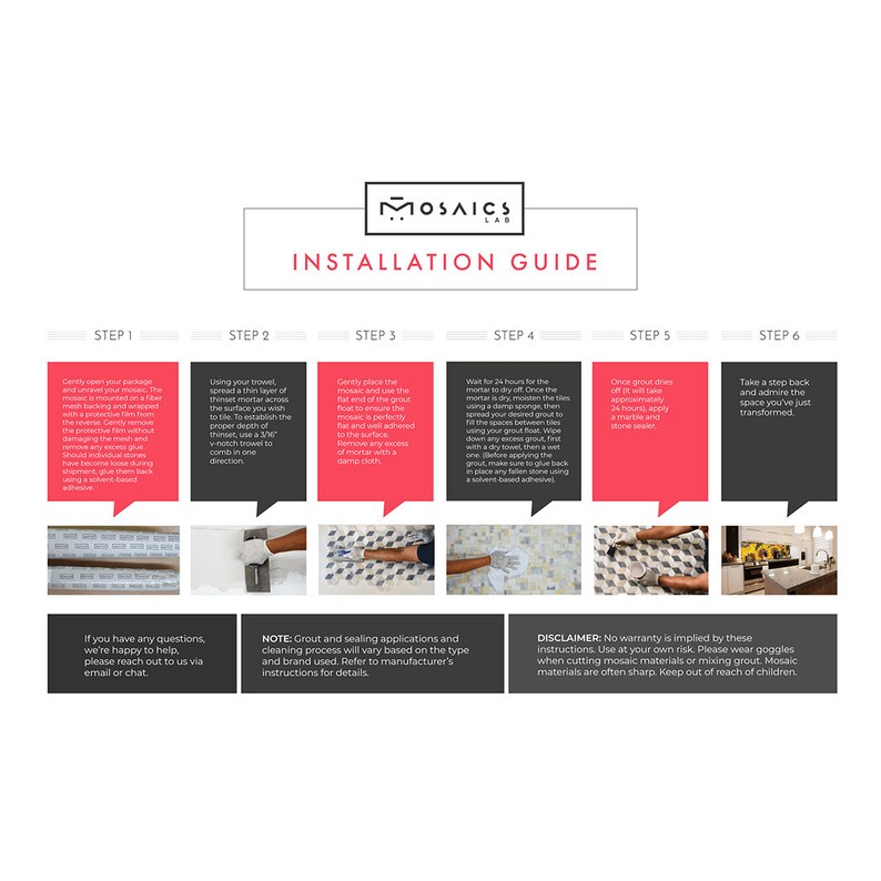 Handmade Mosaic Tile Border – Red Floral and Green Leaf Natural Stone ...