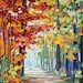 Handmade Autumn Forest Mosaic Wall Art | Colorful Fall Pathway Glass ...