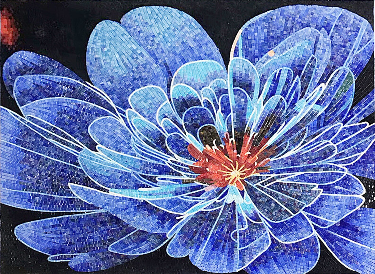 Floral Splash Floral Mosaic Artwork - Etsy