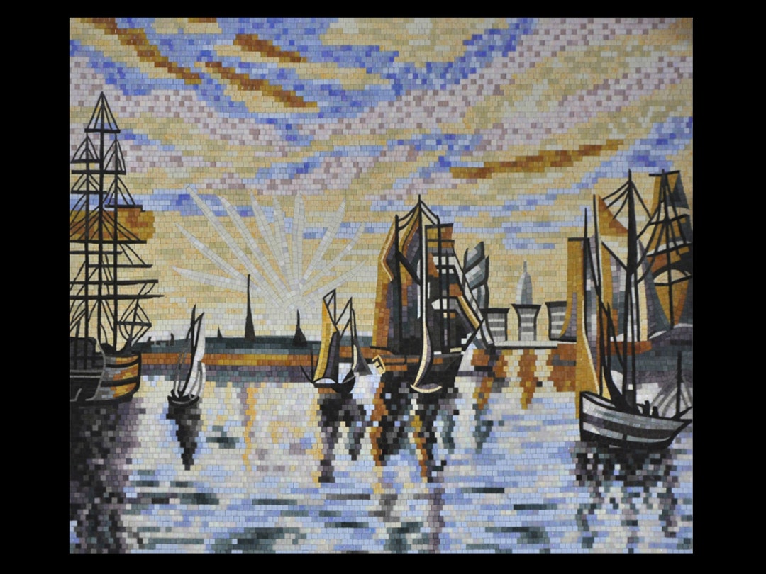 Ships by the Bay Mosaic Mural - Etsy