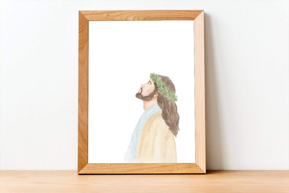 Always Look up Jesus Watercolor Portrait, Jesus Christ Painting, Jesus ...