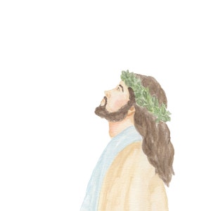Always Look up Jesus Watercolor Portrait, Jesus Christ Painting, Jesus ...