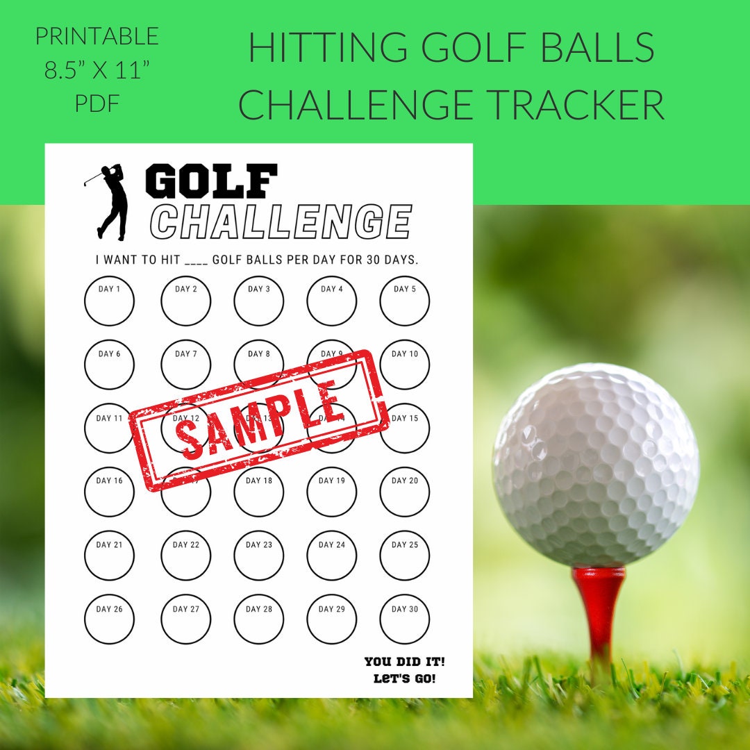 Golf Ball Challenge, Challenge Tracker, Goals, Golf Challenge, Habit ...