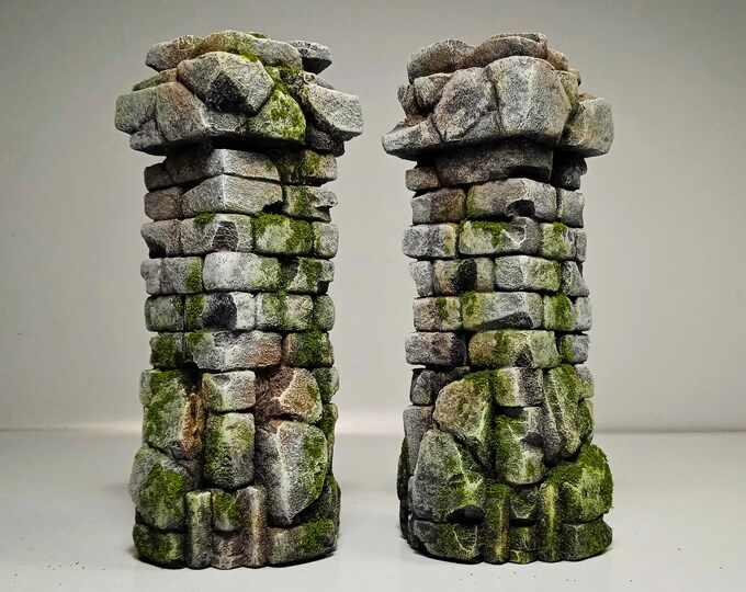 Stone Pillars, Tabletop Columns, Ruins Terrain, Wargaming Terrain ...