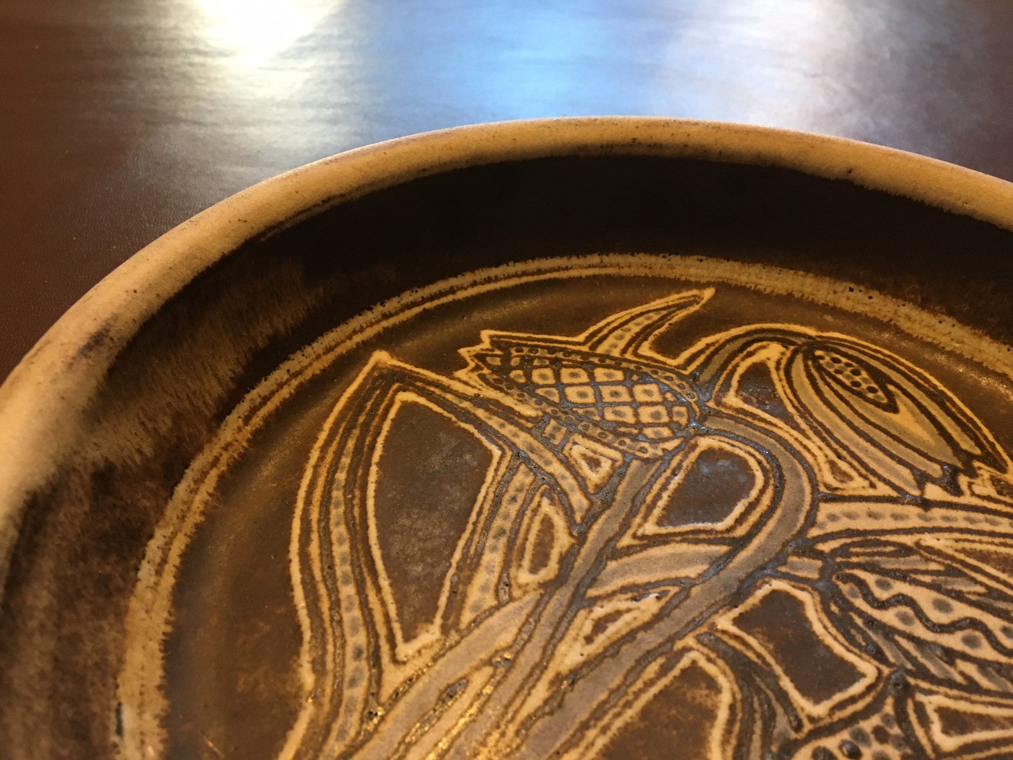 Attractive Studio Pottery Dish by Ann Wrightson - Etsy UK