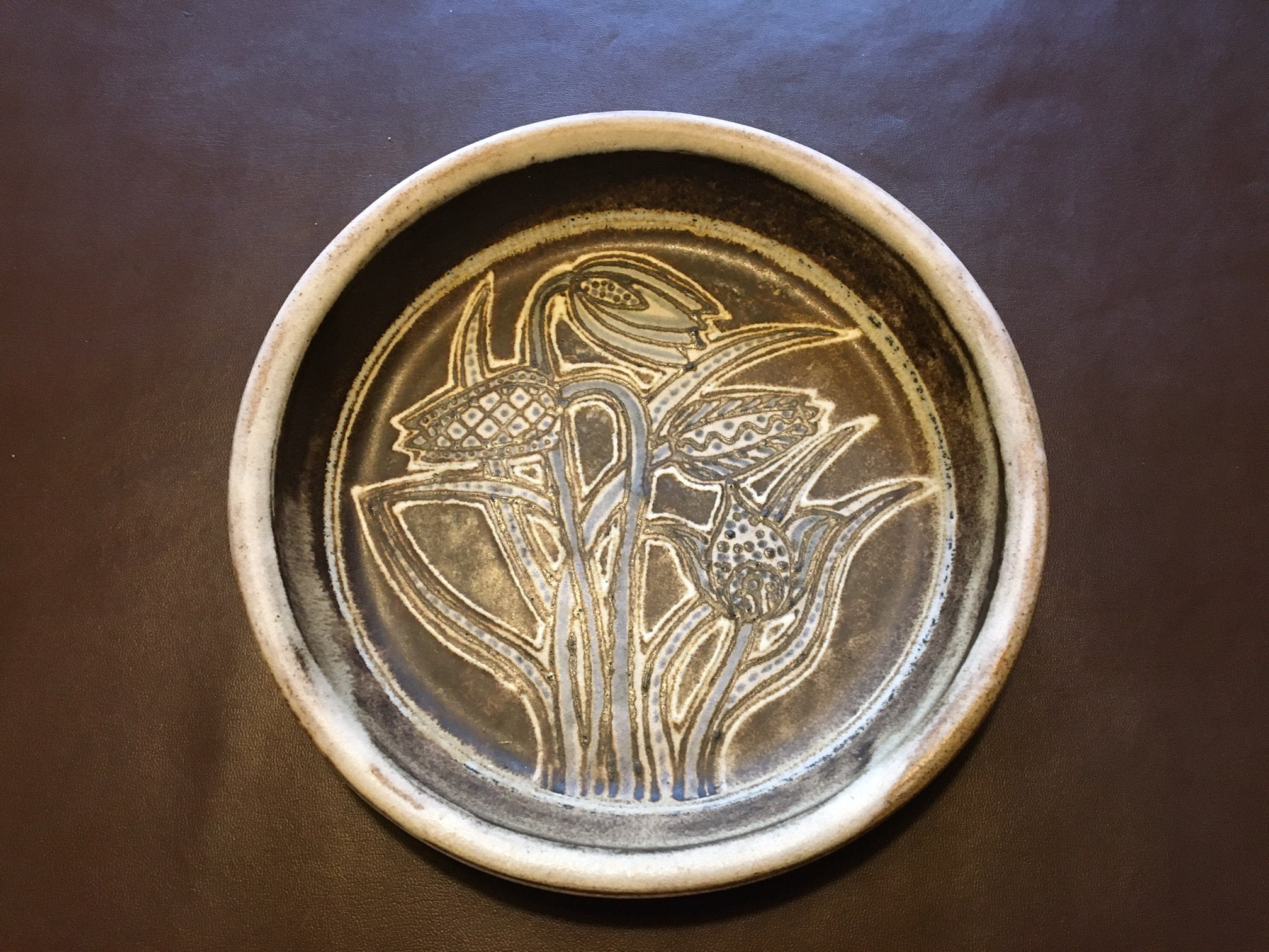 Attractive Studio Pottery Dish by Ann Wrightson - Etsy UK