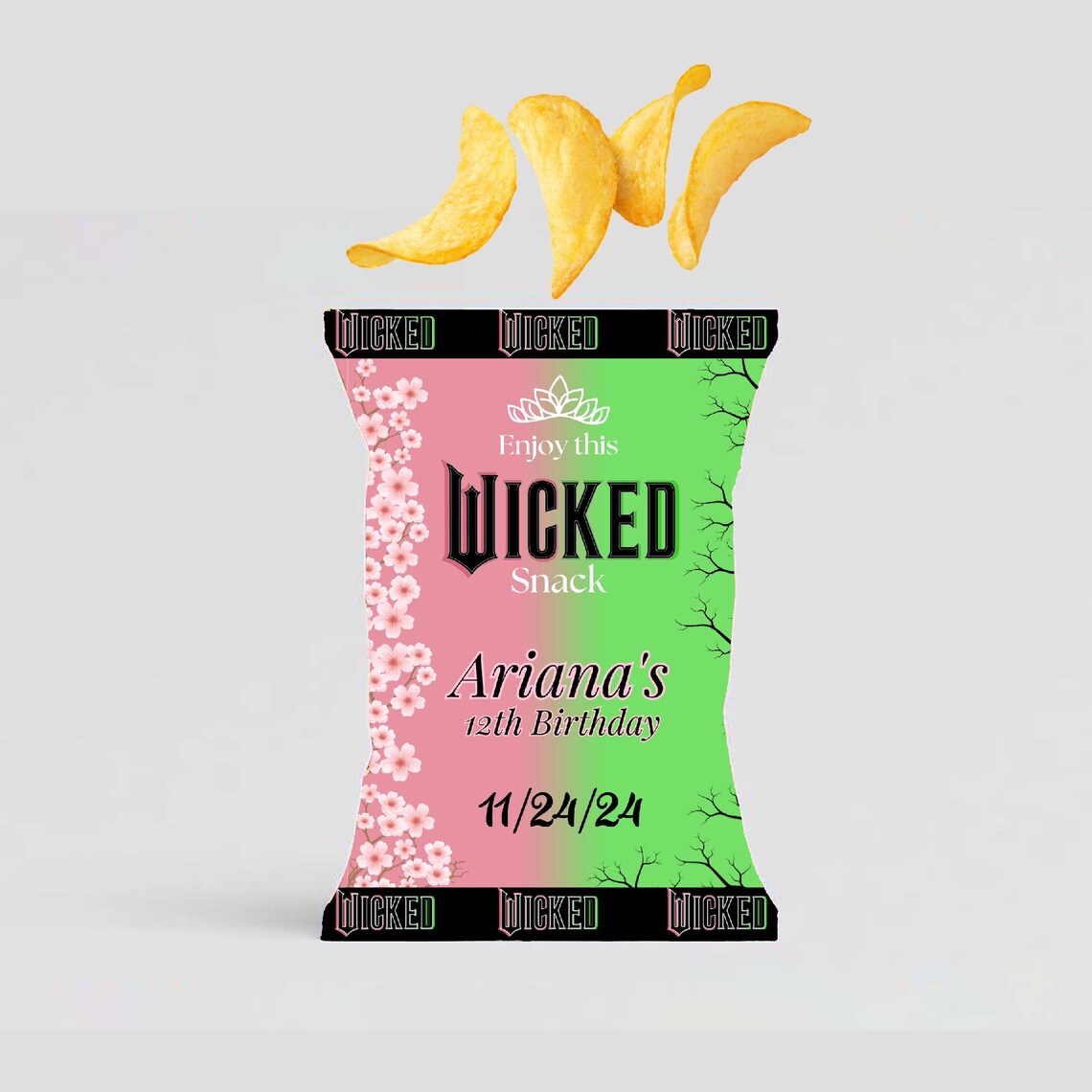 WICKED Chips Bag, WICKED Birthday Invitation, WICKED Movie Ticket ...