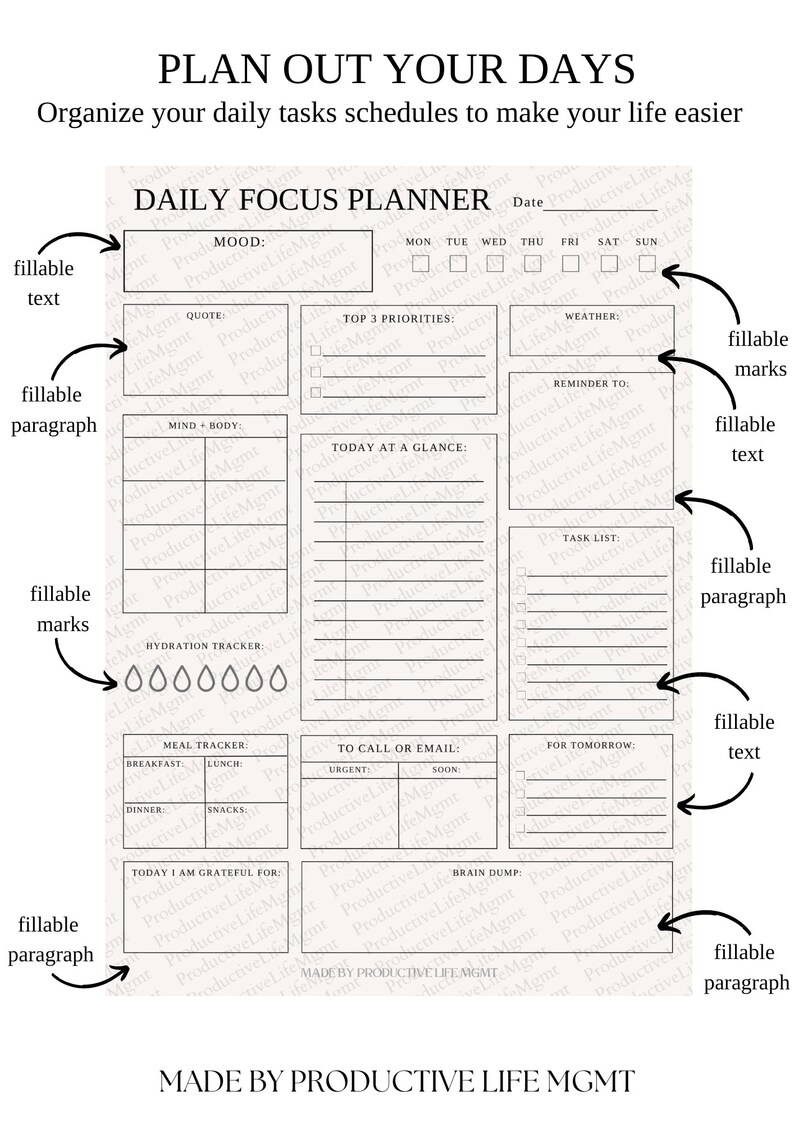 ADHD Digital Planner, Printable ADHD Planner, Adhd Planner for Adults ...