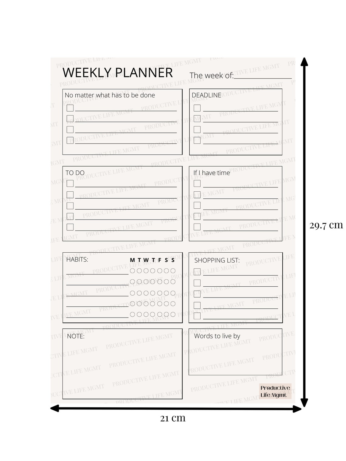 Digital Weekly Planner, Aesthetic Digital Planner, Personal Planner ...