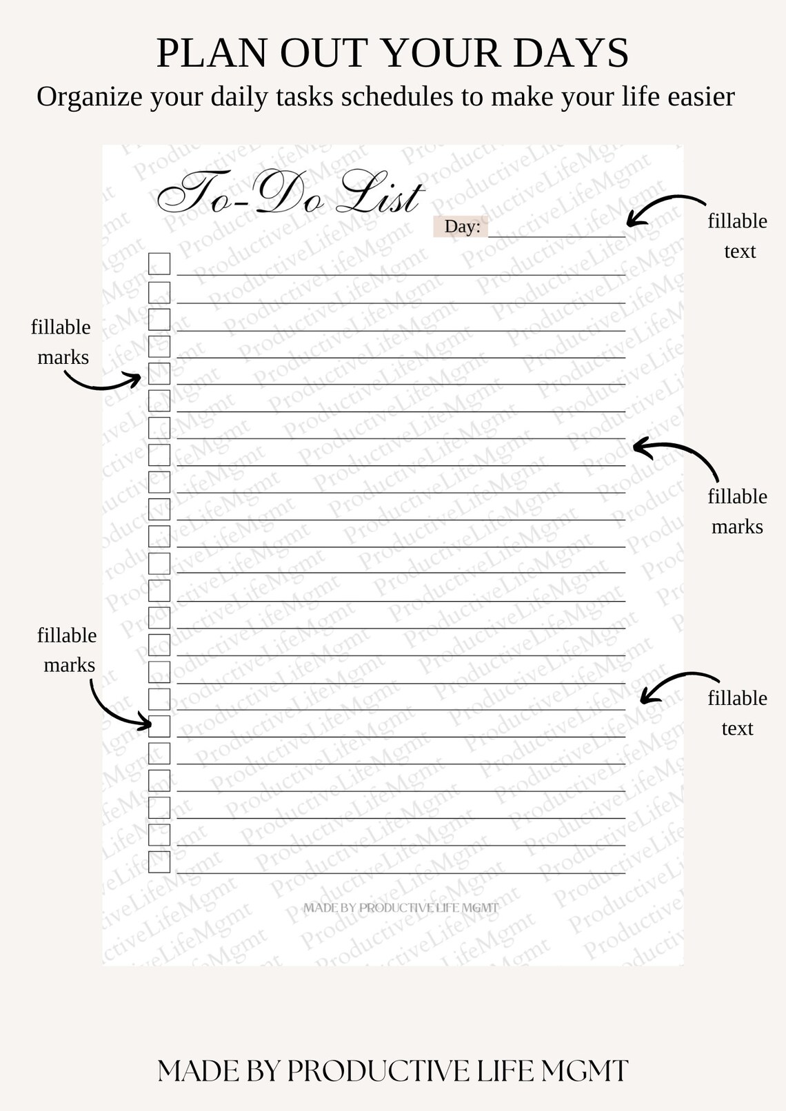 To Do List | Tasks Planner Digital | Minimalist to Do List Printable ...