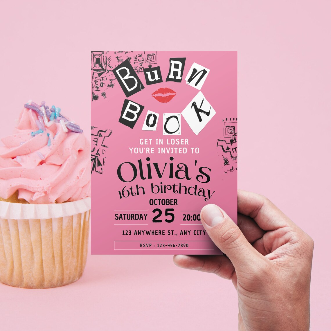 Mean Girls Inspired Birthday Invitation, Mean Girls Invitation, Girl ...