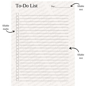 To Do List | Tasks Planner Digital | Minimalist to Do List Printable ...