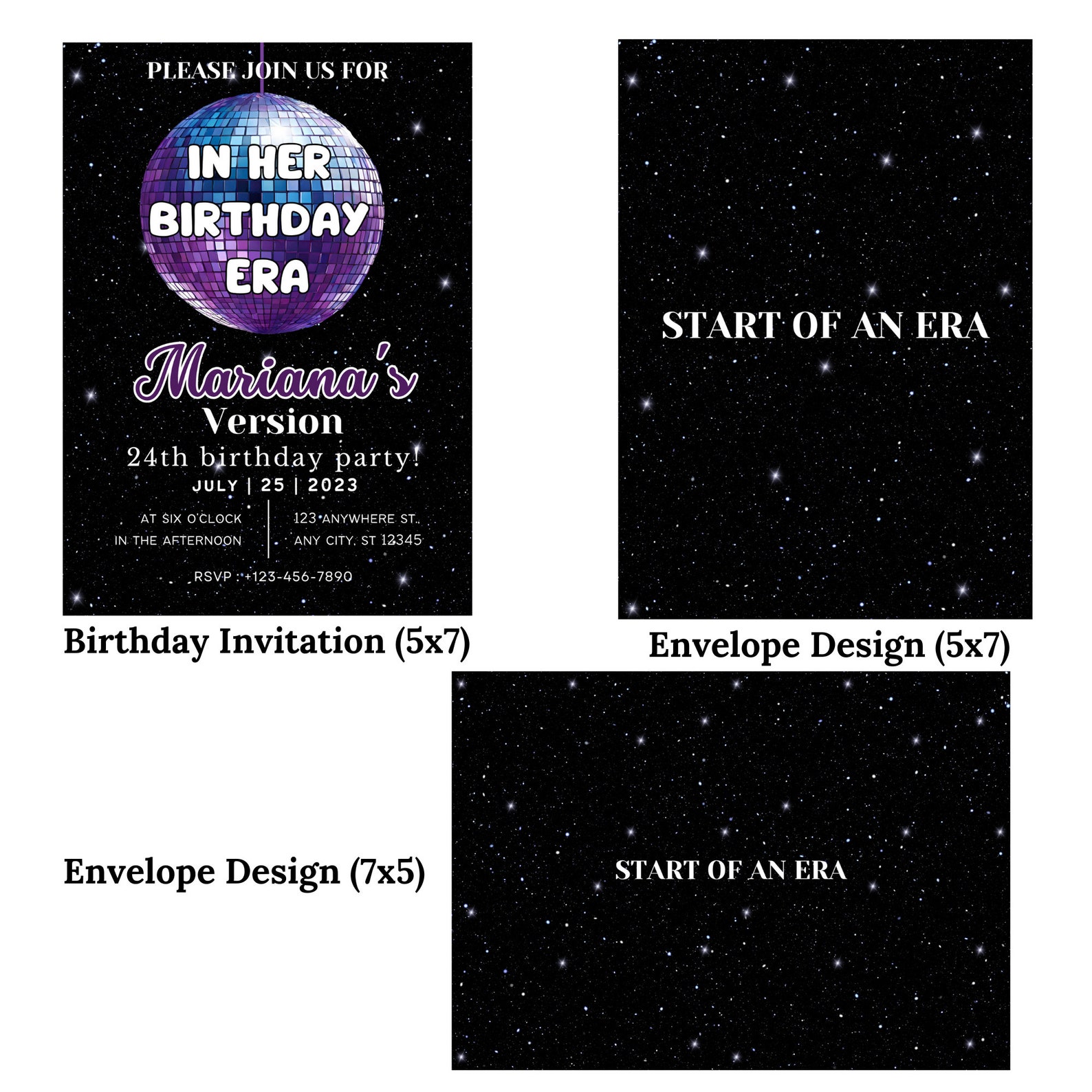 Eras Birthday Invitation, Taylor Party Invite, Eras Party Decorations ...