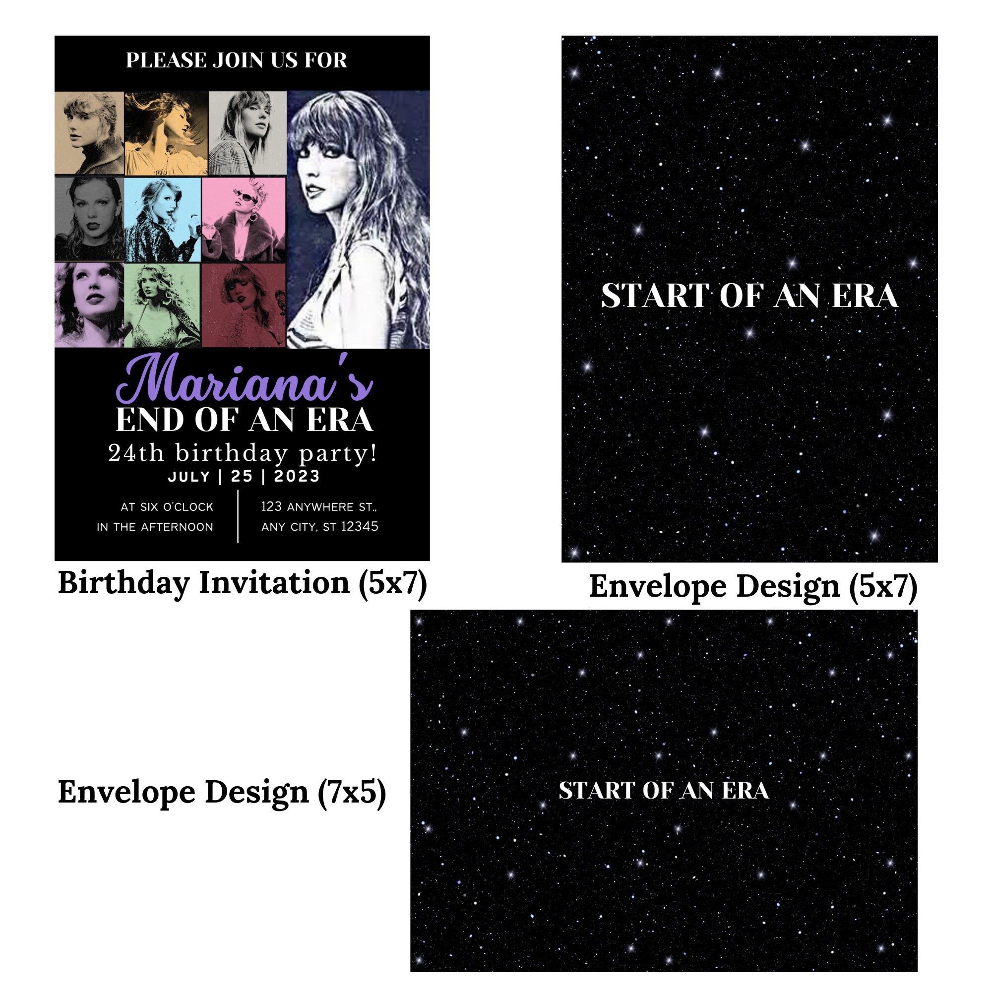Eras Birthday Invitation, Taylor Party Invite, Eras Party, Instant ...