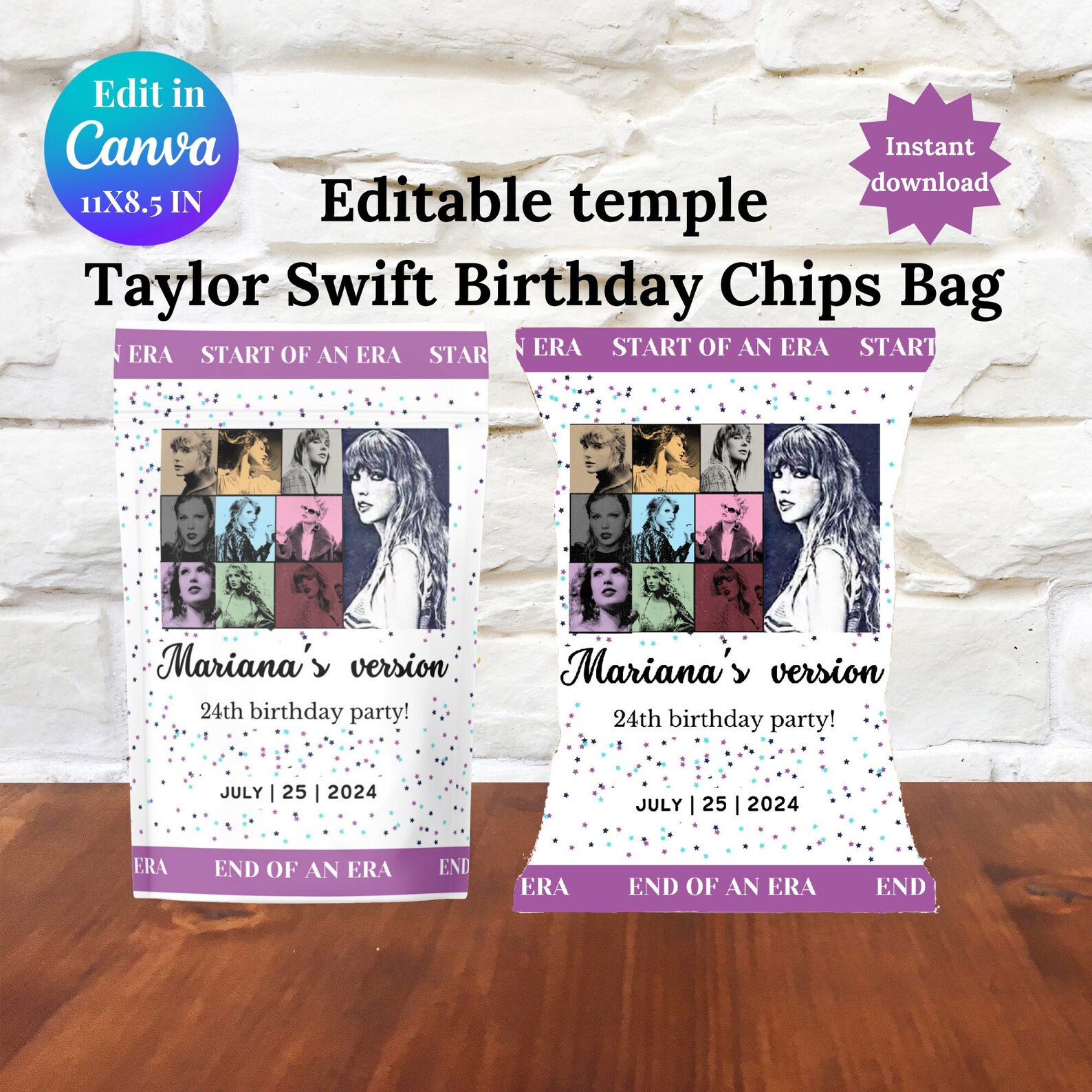 Eras Birthday Invitation, Taylor Party Invite, Eras Party Decorations ...