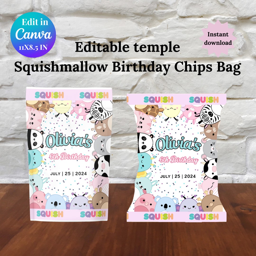 Squishmallow Birthday Invitation Squishmallow Editable Invitation ...