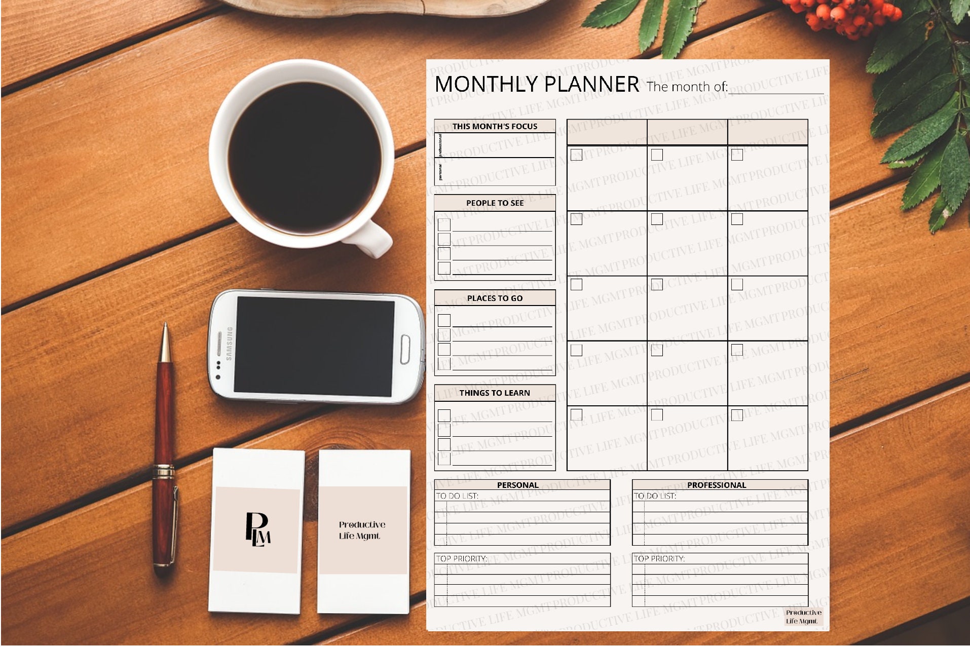 Digital Monthly Planner, Aesthetic Digital Planner, Monthly Planner ...