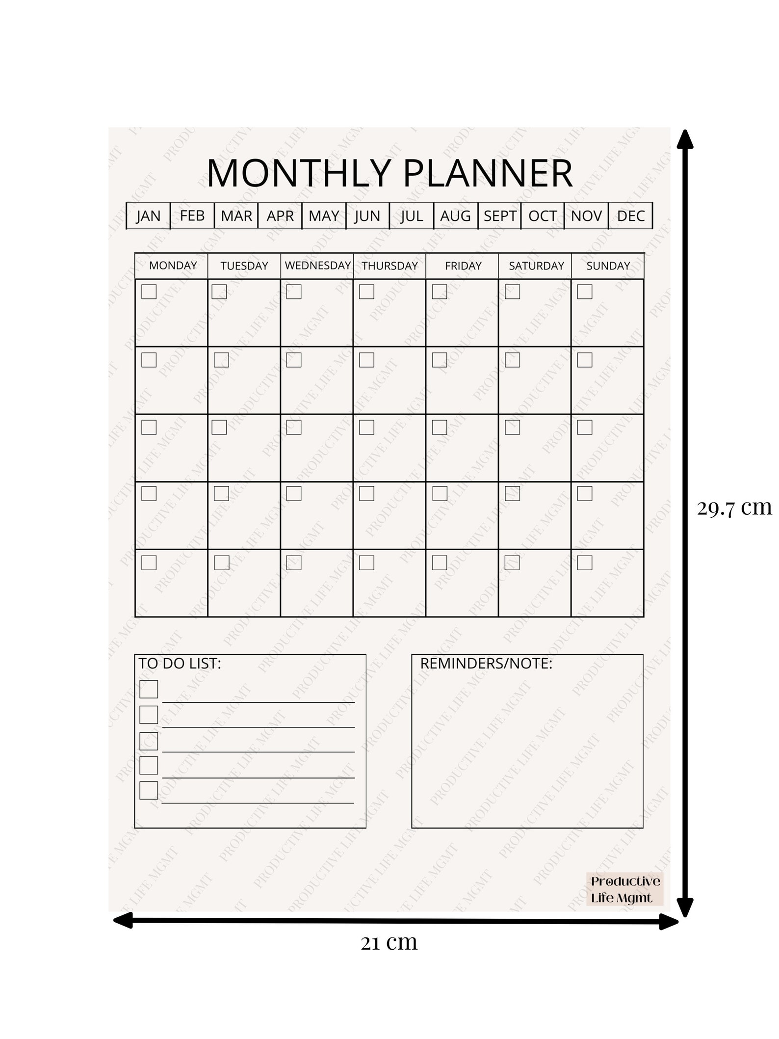 Digital Monthly Planner, Aesthetic Digital Planner, Monthly Planner ...