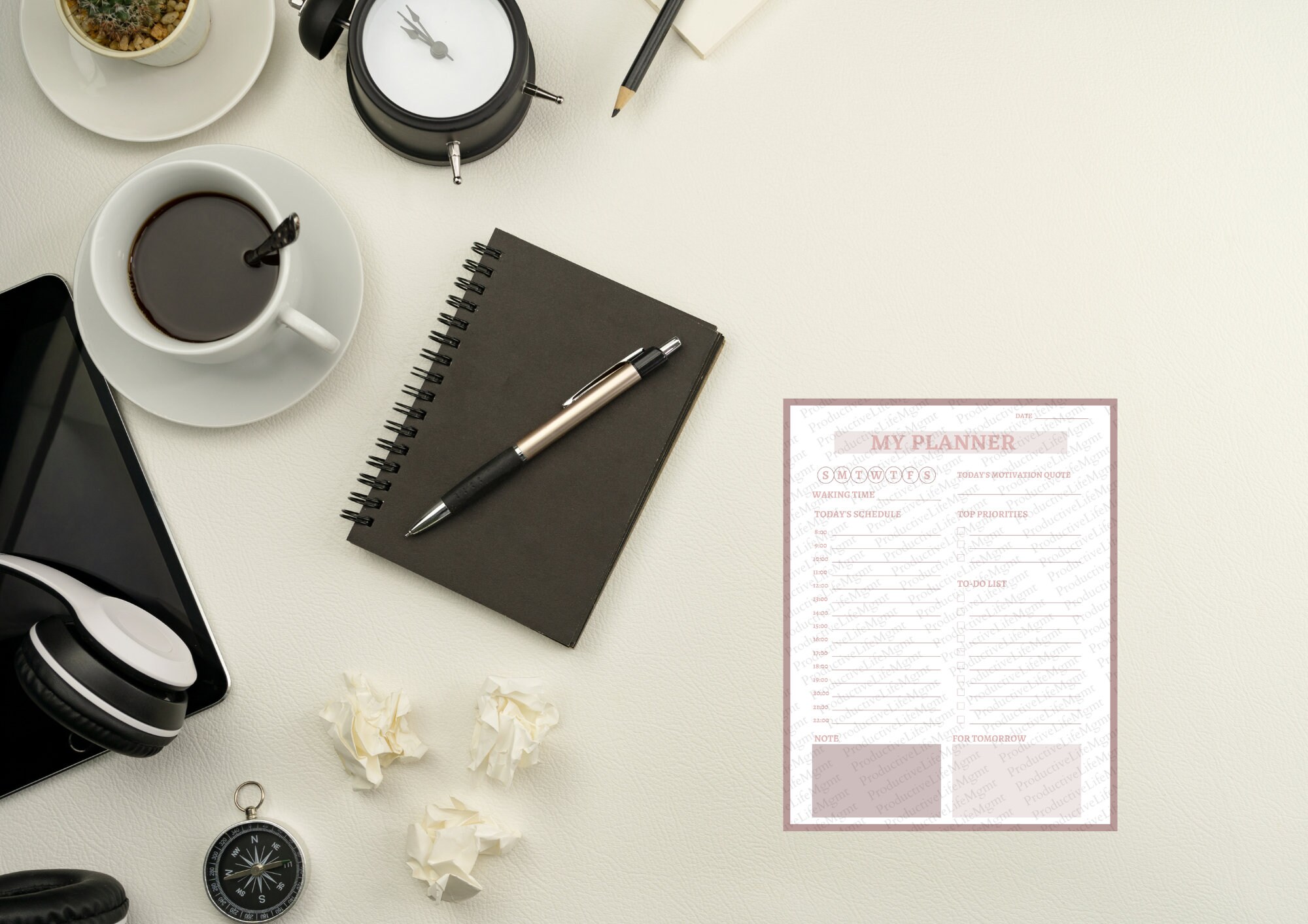 Minimalist Daily Planner Printable, Daily to Do List for Work/home ...