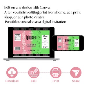 WICKED Chips Bag, WICKED Birthday Invitation, WICKED Movie Ticket ...