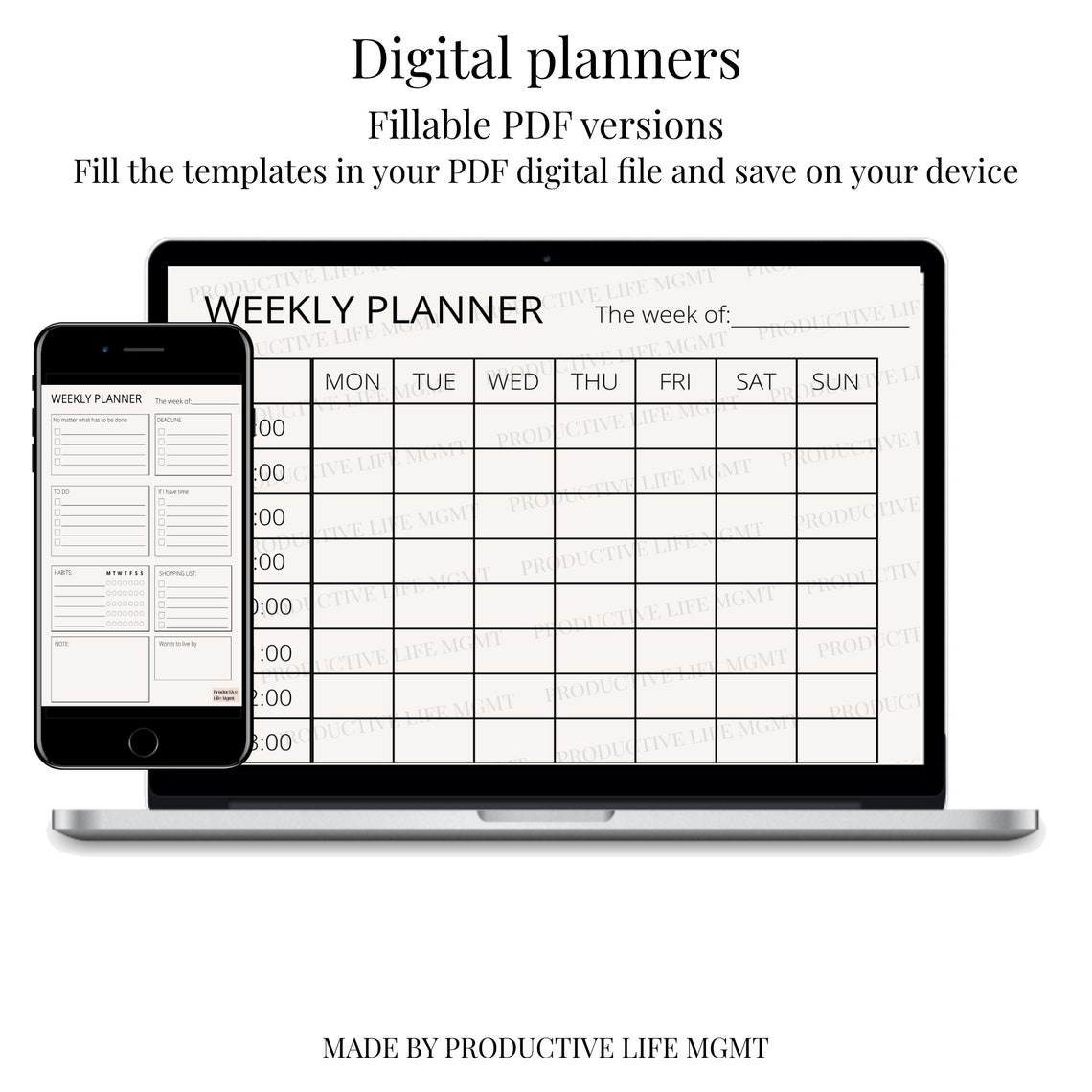 Digital Weekly Planner, Aesthetic Digital Planner, Personal Planner ...