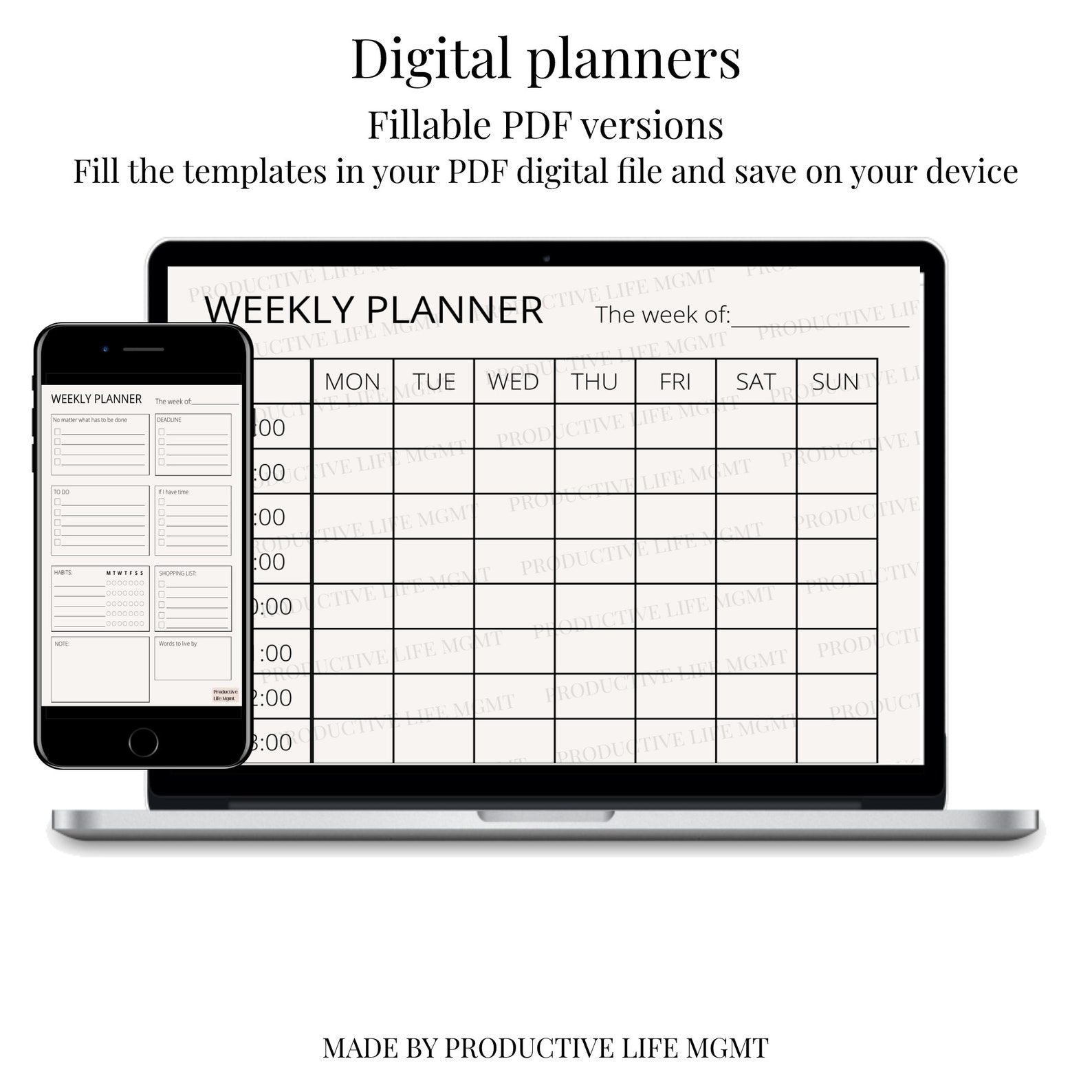 Digital Weekly Planner, Aesthetic Digital Planner, Personal Planner ...