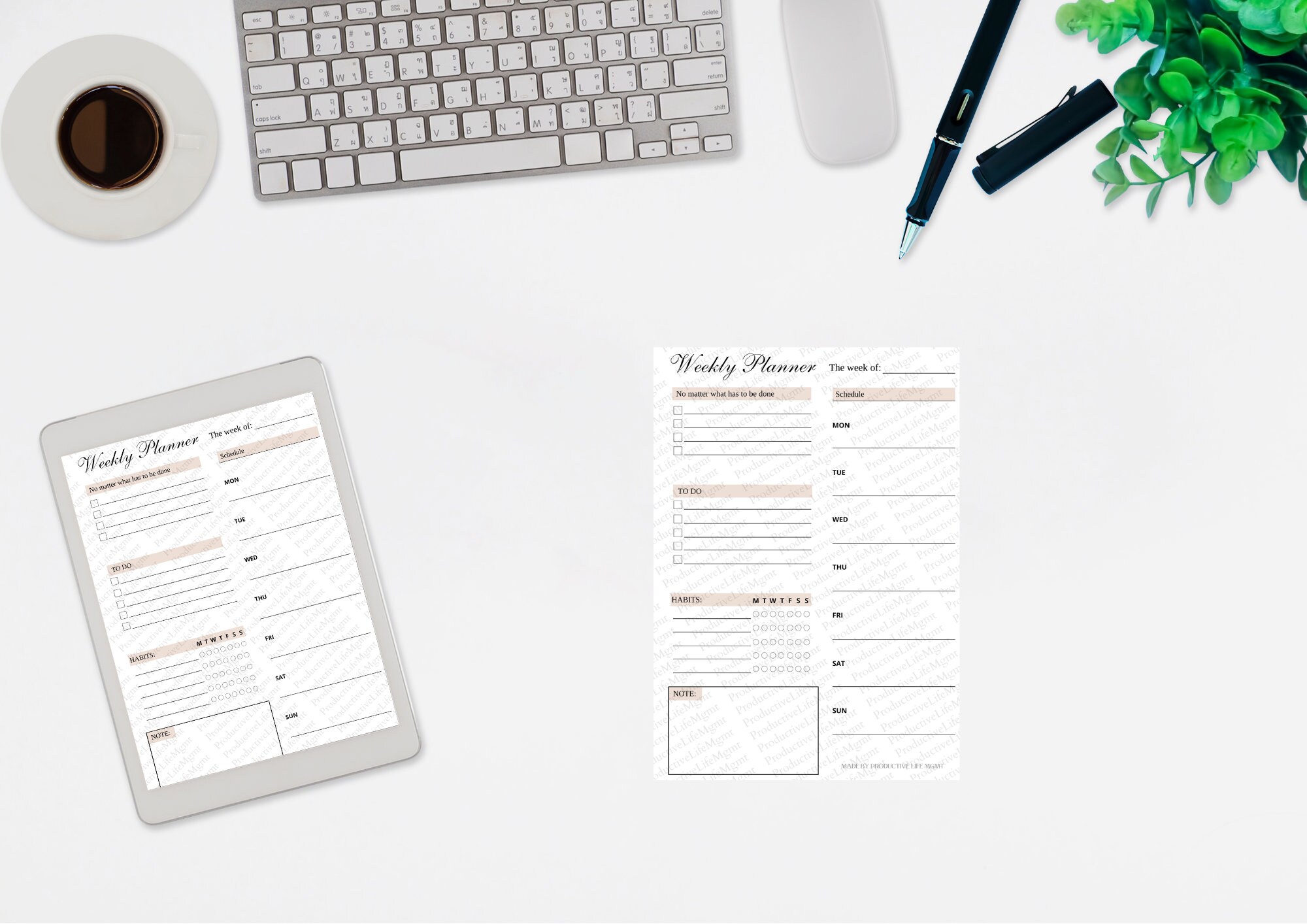 Digital Weekly Planner, Aesthetic Digital Planner, Personal Planner ...