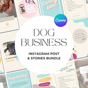 30 Pets Instagram Post Template Social Media Dogs Pet Template Dog ...
