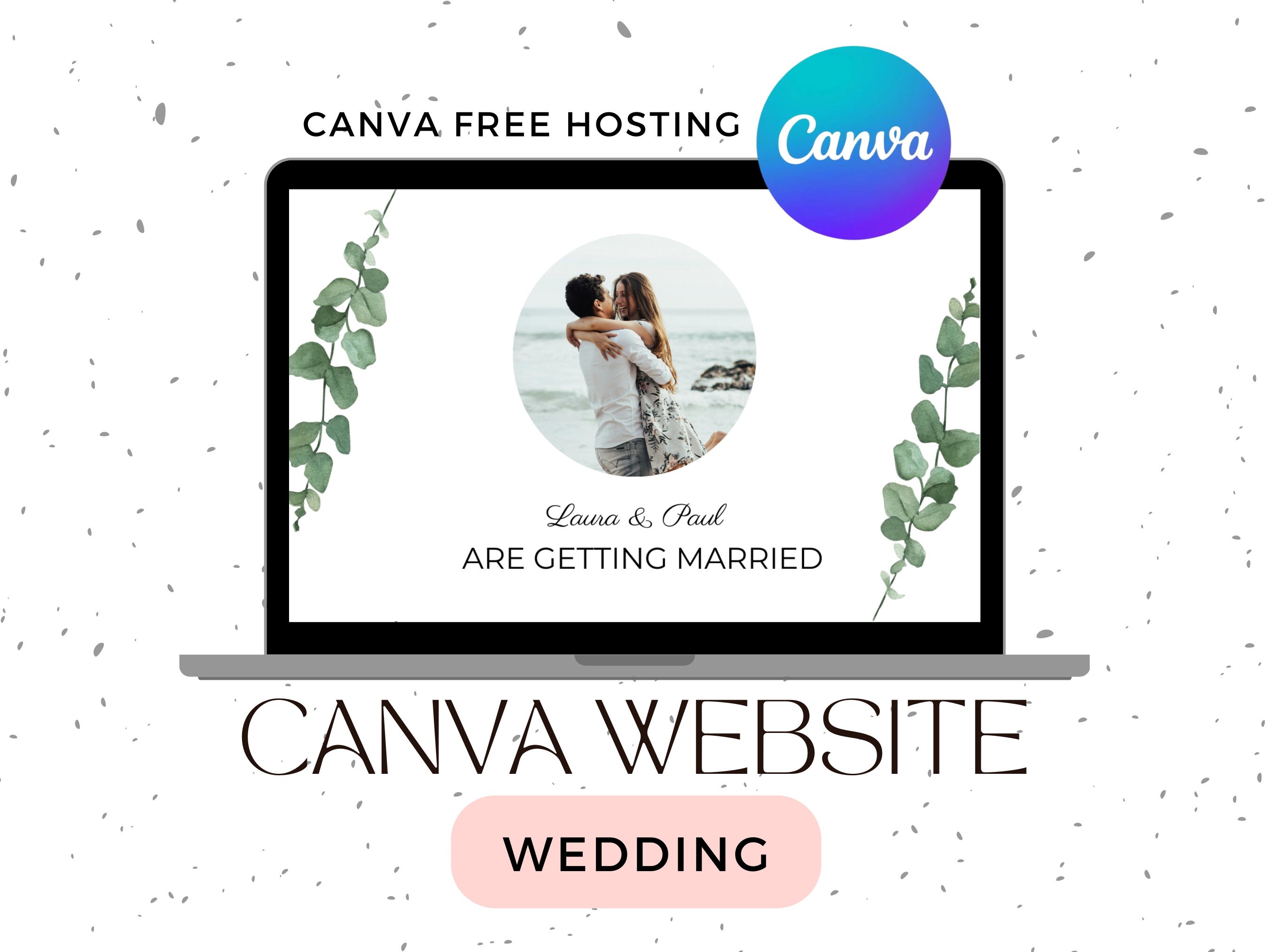 Canva Wedding Website Template Wedding Website Digital Save the Date ...